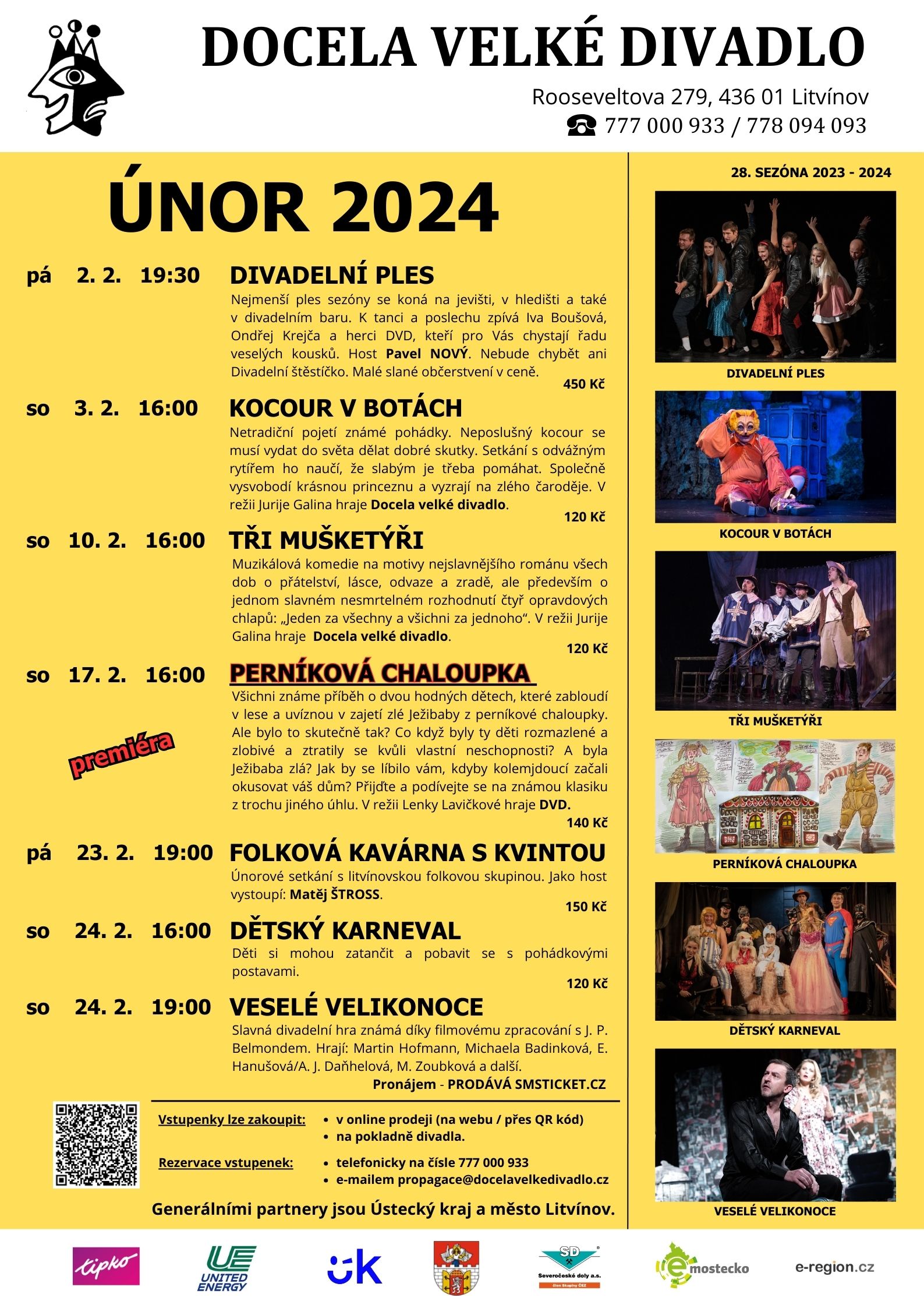 PROGRAM DOCELA VELKÉHO DIVADLA NA MĚSÍC ÚNOR 2024 | Krušné hory