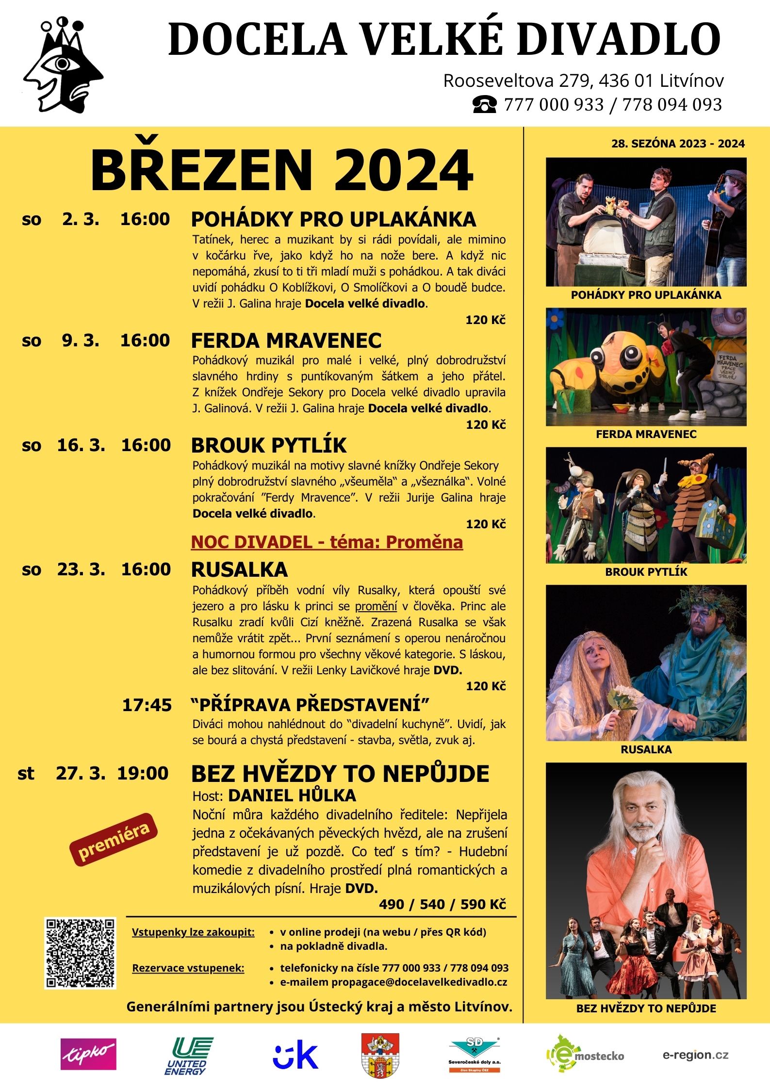 BŘEZNOVÝ PROGRAM DOCELA VELKÉHO DIVADLA 2024 | Krušné hory