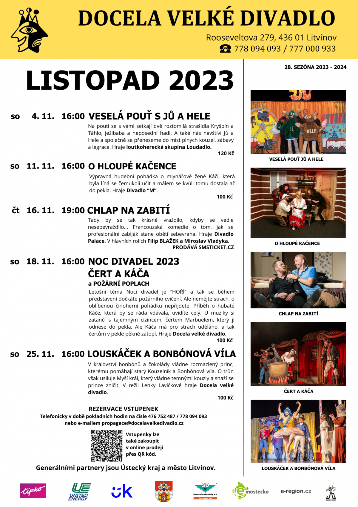 PROGRAM DOCELA VELKÉHO DIVADLA LISTOPAD 2023 | Krušné hory